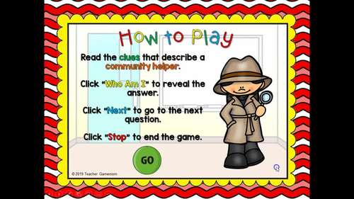Who Am I? - Community Helpers Powerpoint Game #2 by Teacher Gameroom