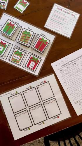 Holiday Morphology Game: 57+ Morpheme Cards for Word Building ...