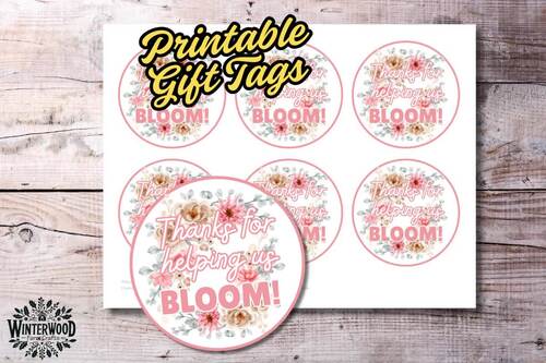 Thanks for Helping Us Bloom! Floral-Themed Appreciation Tags | TPT