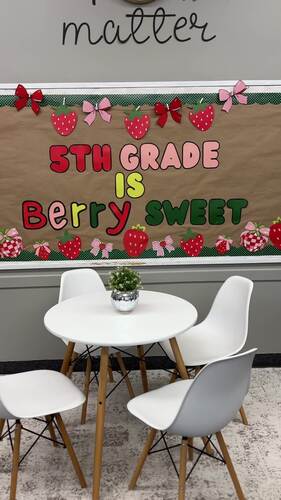 Berry Sweet Bulletin Board - editable by Freckled in Fifth | TPT