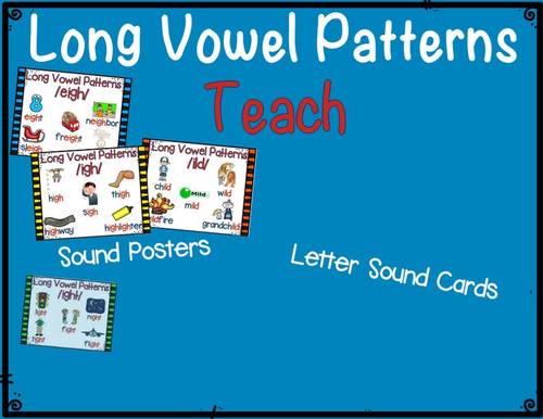 Long Vowel Patterns Teach Practice & Assess Posters Games Worksheets ...