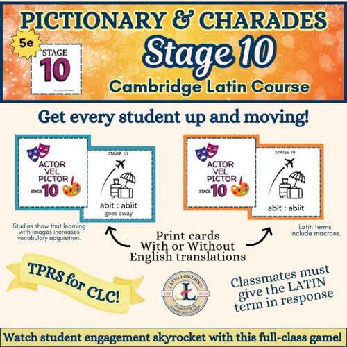 CLC Stage 10 - Pictionary Charades Game (5th Edition) | TPT