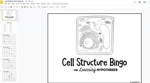 Cell Organelle Review Bingo by The Learning Hypothesis Store | TPT