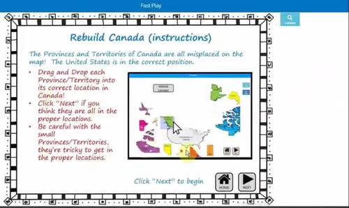Mapping Canada: Provinces, Territories and Capitals BOOM Cards Distance ...