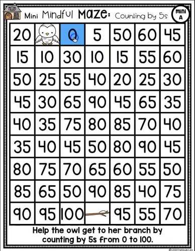 Digital Interactive PDF Mazes Counting by 5s Distance Learning | TpT