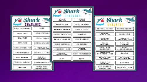 Shark Games for Kids Shark Classroom Week Activities Jaws Birthday ...