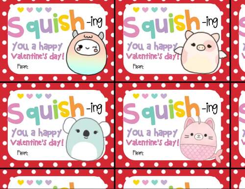 Squishmallow Valentine’s Day Gift Tag Part 2 – Squish-ing you a Happy ...