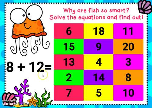 Addition and subtraction Riddles Boom Cards™ Distance Learning Math