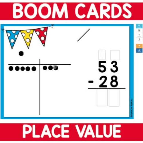 3 digit Subtraction with Regrouping Boom Cards | TpT