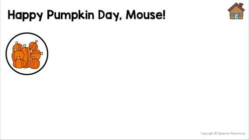 It's Pumpkin Day Mouse Halloween Book Visuals Comprehension AAC Speech ...