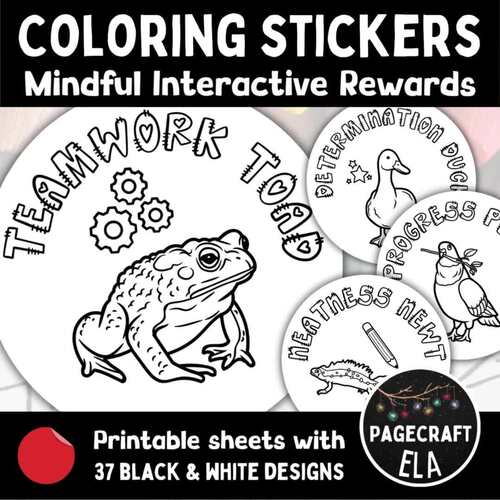 Printable Colour-Your-Own Classroom Reward Stickers | Boost Positive Traits