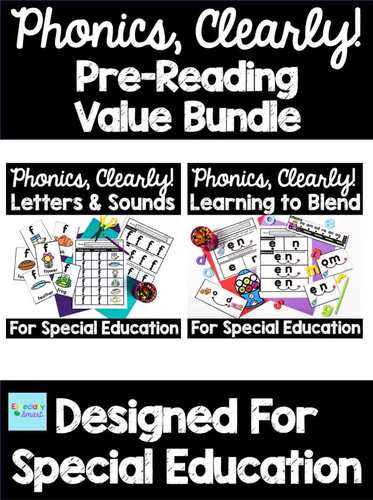 Pre Reading alphabet Phonics Bundle for Special Education and Intervention