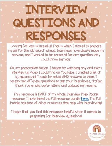 Interview Prep- Practice Questions, Sample Answers + Questions to Ask