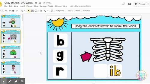 Short i CVC Word Families Digital Literacy Centers by Loving Math