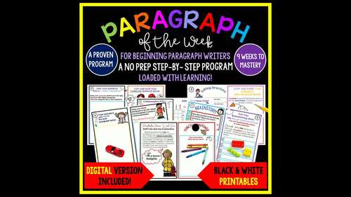 Paragraph of the Week | Paragraph Writing | Print & Digital | 9 Wks to ...