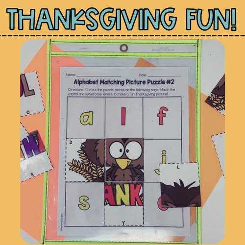 Kindergarten Thanksgiving Activity by Playful Pursuits | TPT