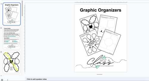 Graphic organizers | Editable by NOT A CLASS | TPT