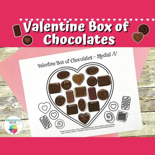 Valentine's Day Box of Chocolates Printable Articulation No Prep Speech ...