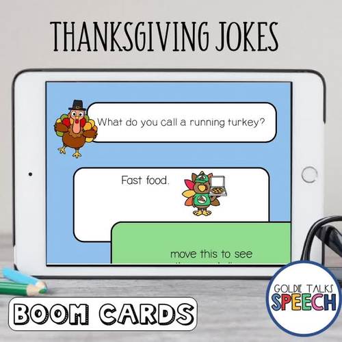 Ha Ha Thanksgiving Jokes Boom Cards | Speech Therapy | Understanding Humor