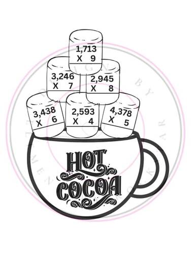 Hot Cocoa Multiplication Craft: A Sweet Math Activity -Sub Work/Rotations