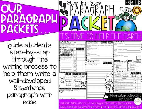 Help the Earth Paragraph Packet | Procedural Paragraph Writing | TPT