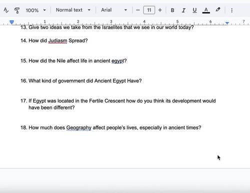 Ancient Middle East & Egypt Review Worksheet Mesopotamia, Judaism ...