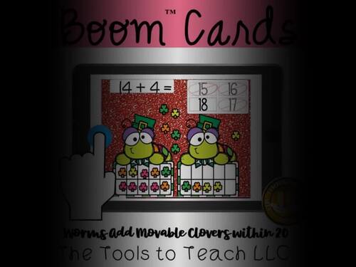 Boom™ Cards St Patrick's Day Add Movable Clover to 20 Grades 1st-2nd