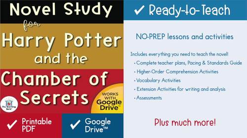 Novel Study Book Unit for Harry Potter and the Chamber of Secrets