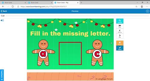 Lowercase Letter Sequencing Boom Cards Alphabet Sequence Christmas