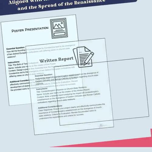 Cradles of the Renaissance PBL Choice Board —Florence & Trading Cities ...