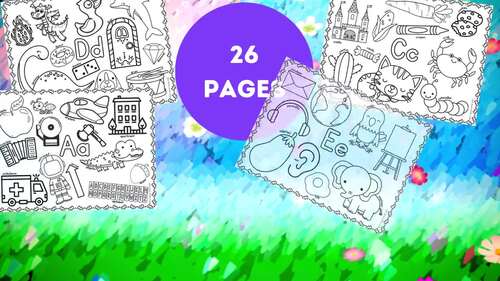 No-Prep Printable Alphabet Coloring Pages by Mme Leacher Teacher