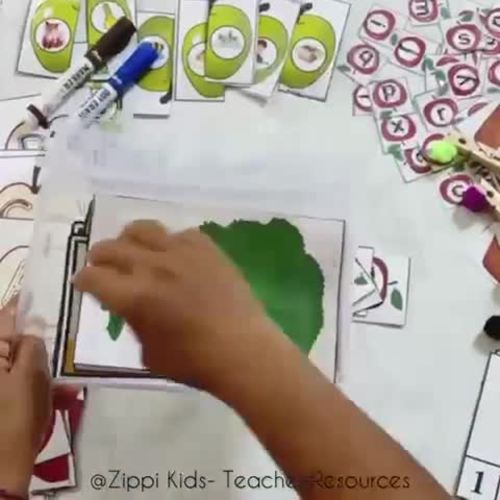Apple Literacy Centers | Apple Vocabulary words, Rhyming words & Syllables
