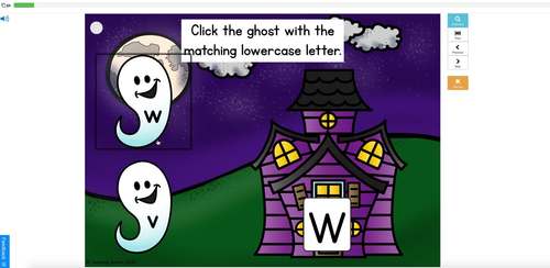 Ghosts Letter Matching Uppercase and Lowercase Halloween Boom Cards