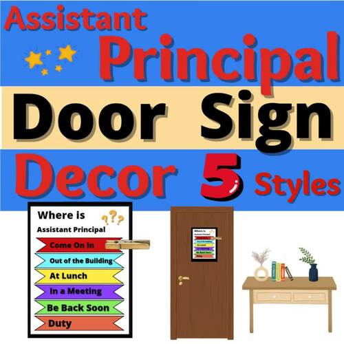 Where is the Assistant Principal Door Sign Decor Resource by ...