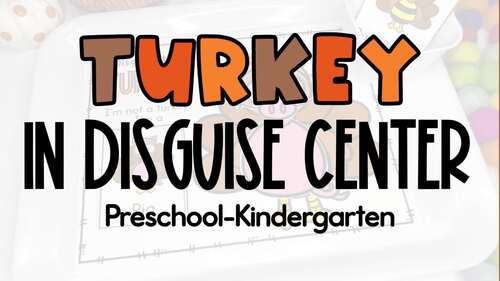 Disguise a Turkey Center Game - Preschool & Kindergarten Thanksgiving ...