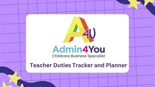 The Teacher Duties Tracker, Workbook, and Planner 2025 by Admin 4 You