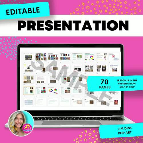 Jim Dine Hearts POP ART Lesson 3 - 6 projects, handouts ZIP download