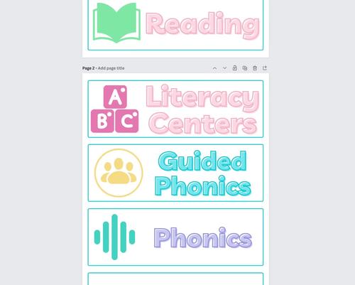 Schedule Cards | Editable Canva Template by Literacy Launch | TPT