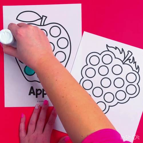 Fine Motor Activities Bingo Marker Dauber Printable Coloring Pages Fruit