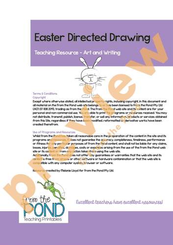 Easter Directed Drawing |Step-by-Step Spring Art & Writing by From the Pond
