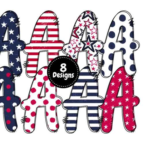 4th of July Bulletin board letters | America Flag Letter and Number