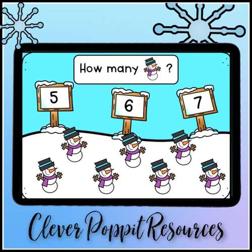BOOM CARDS - Counting Collections 1-10 - Winter Edition | TPT
