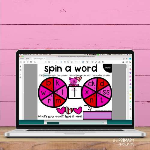 DIGITAL Learning Phonics Interactive Game Spin a Word & Printable ...