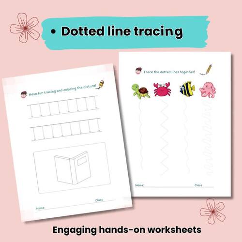 Tracing Worksheets for Kids – Fine Motor & Pre-Writing Practice (50 Pages)