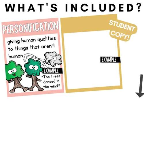 Calm Pastel Classroom Decor | Figurative Language Posters | Editable | *NEW