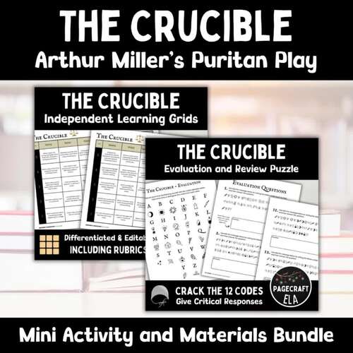 Arthur Miller's The Crucible BUNDLE of Study Materials by Pagecraft ELA