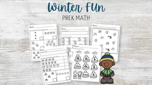 Preschool Printable Winter Worksheets - Math Worksheets - Counting ...