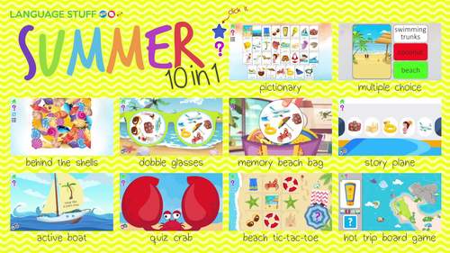 Summer 10in1 (PowerPoint) by Language Stuff | Teachers Pay Teachers