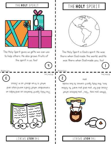 Simple Holy Spirit Foldable Book | Mini Bible Book Printable | TPT