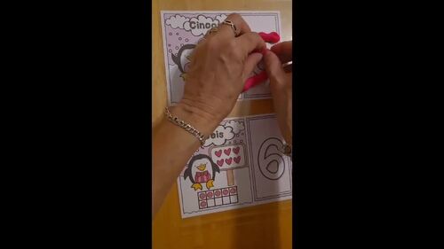 Números 1 a 10- San Valentine. Number Workstation with Play dough and ...